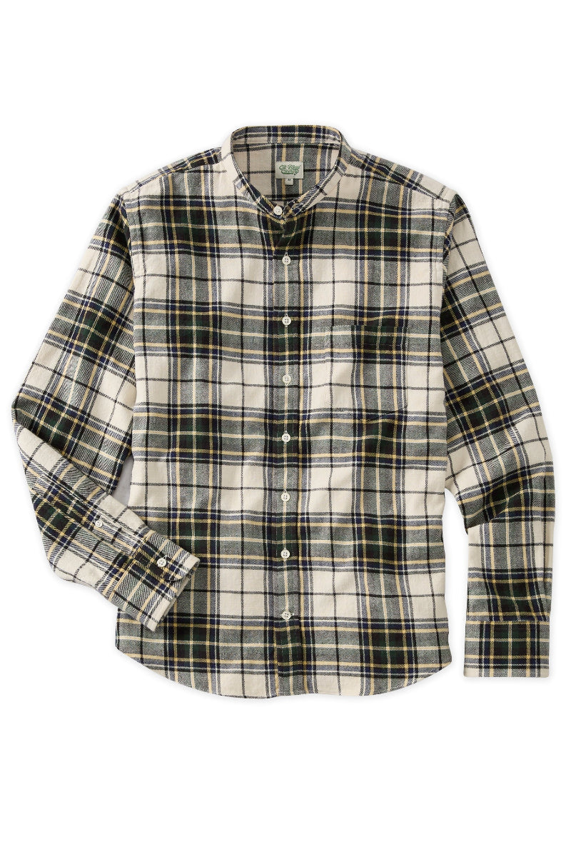 Ivory, Green and Blue Plaid Band Collar – Elk Head Clothing