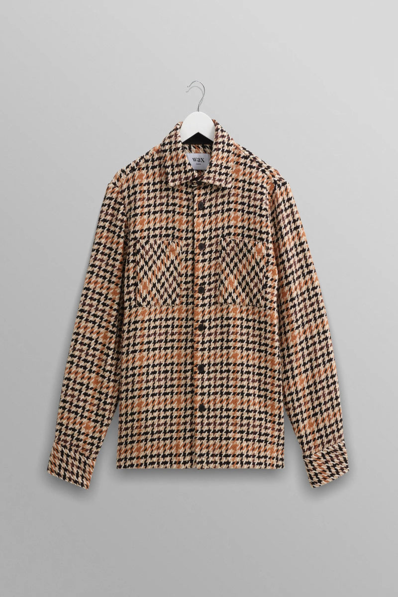 Wax London Natural Weave Houndstooth Overshirt – Elk Head Clothing